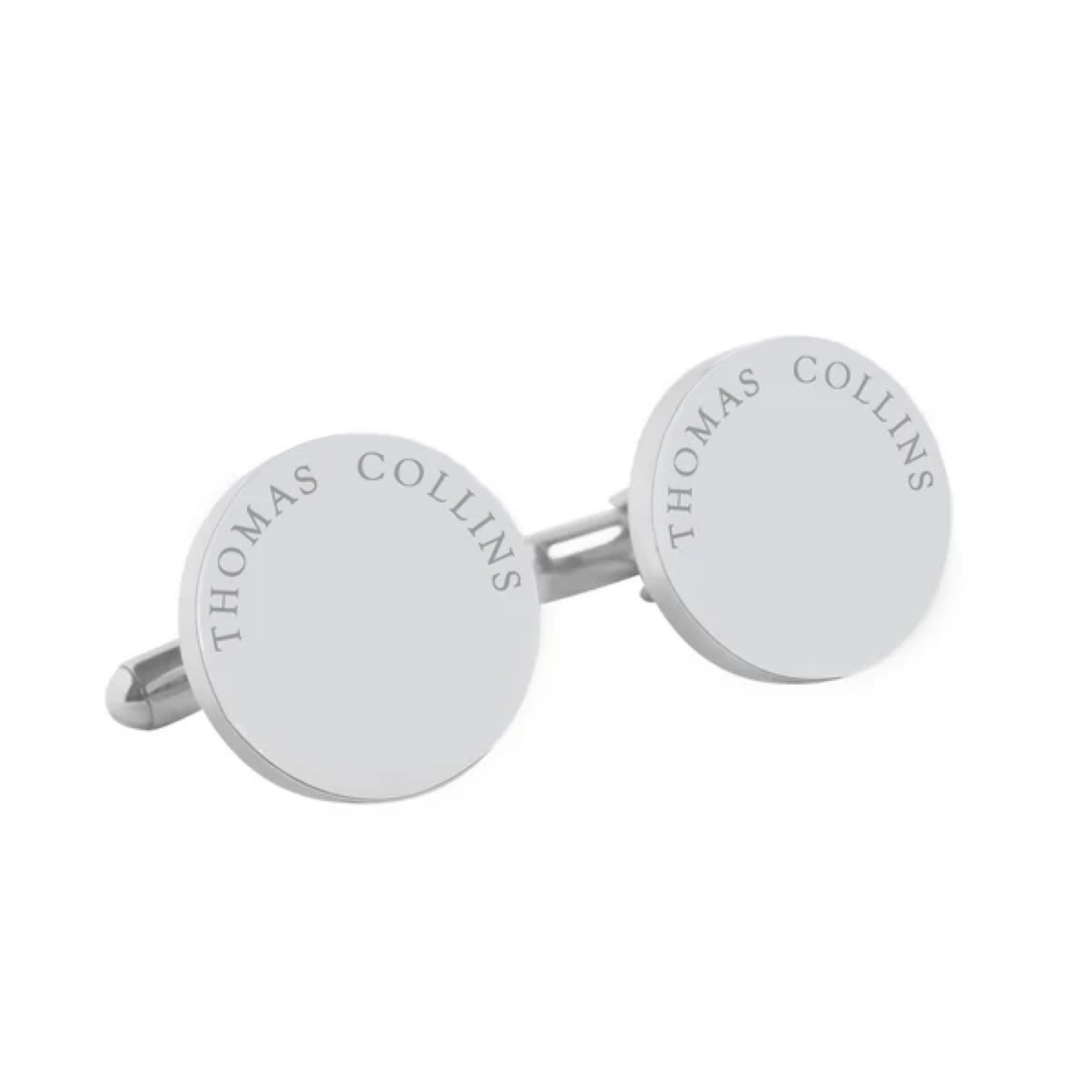 Round Cufflinks with Couples or Children Names | Gift for Father ...